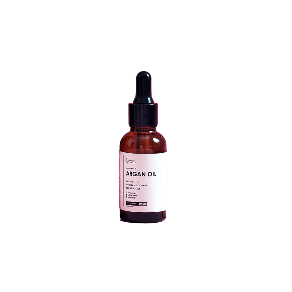 Buy Cold-pressed Argan Oil 30ml - Braes Hair Oil for Instant Results ...