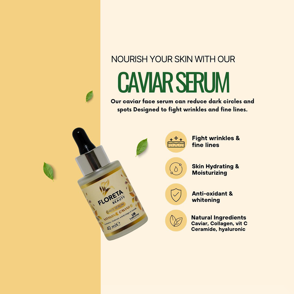 Floreta Caviar Facial Serum 40ml by Uniderma - Shop Now - Source Beauty ...