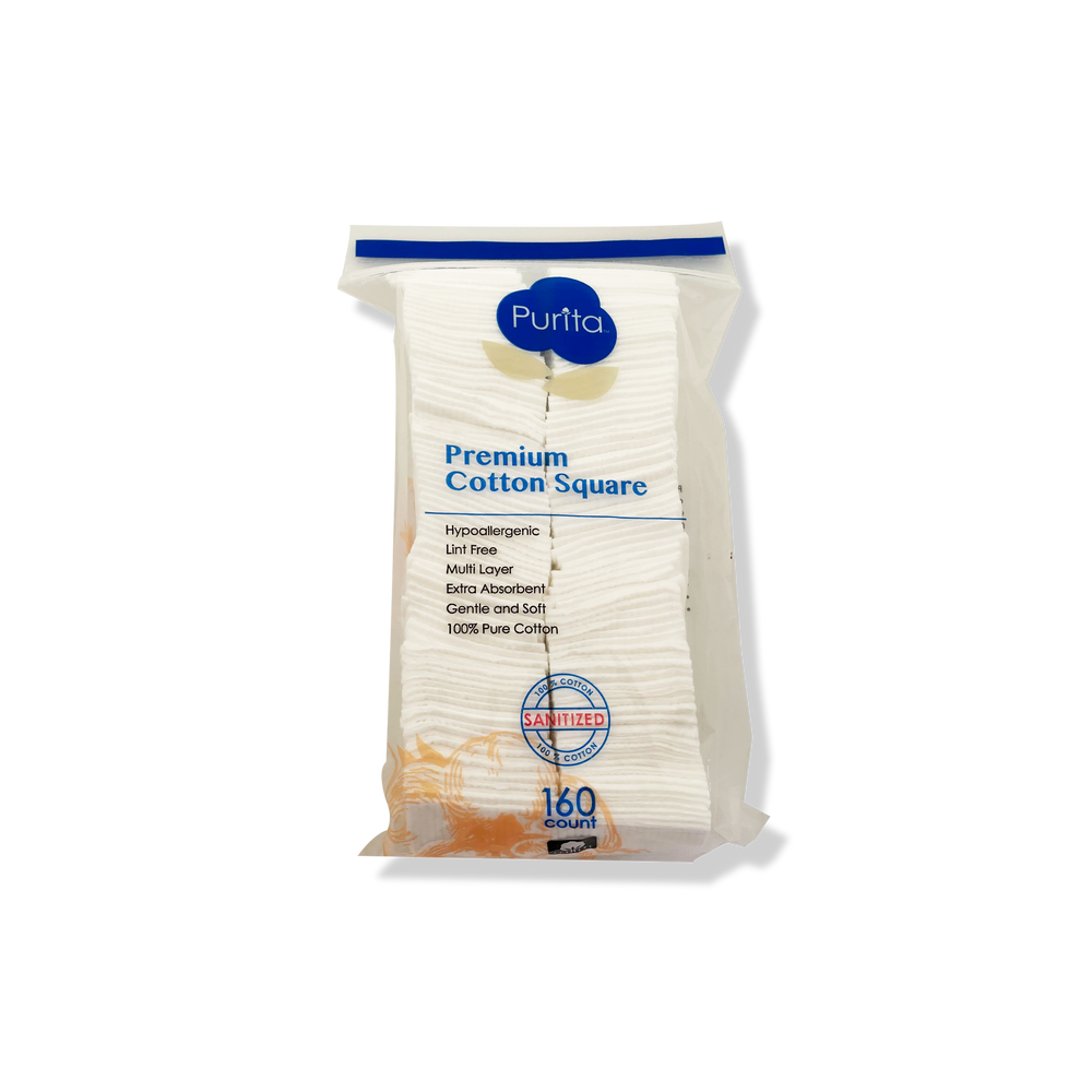 Purita Cotton Squares - 160 Pcs – EGCotton